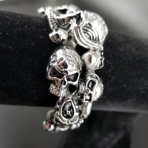 Unbranded | Accessories | Skull Bangle Cuff Bracelet Stainless Steel 75 ...